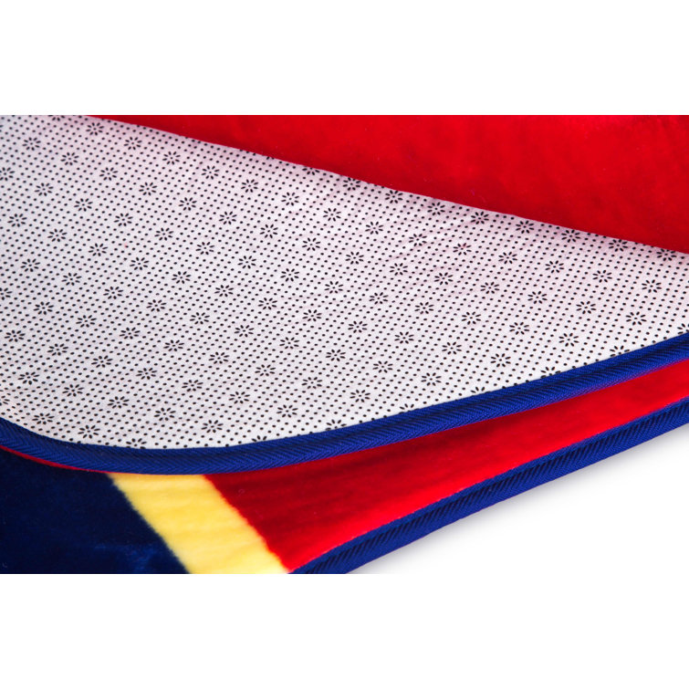Crover Performance Red/Blue Rug | Wayfair