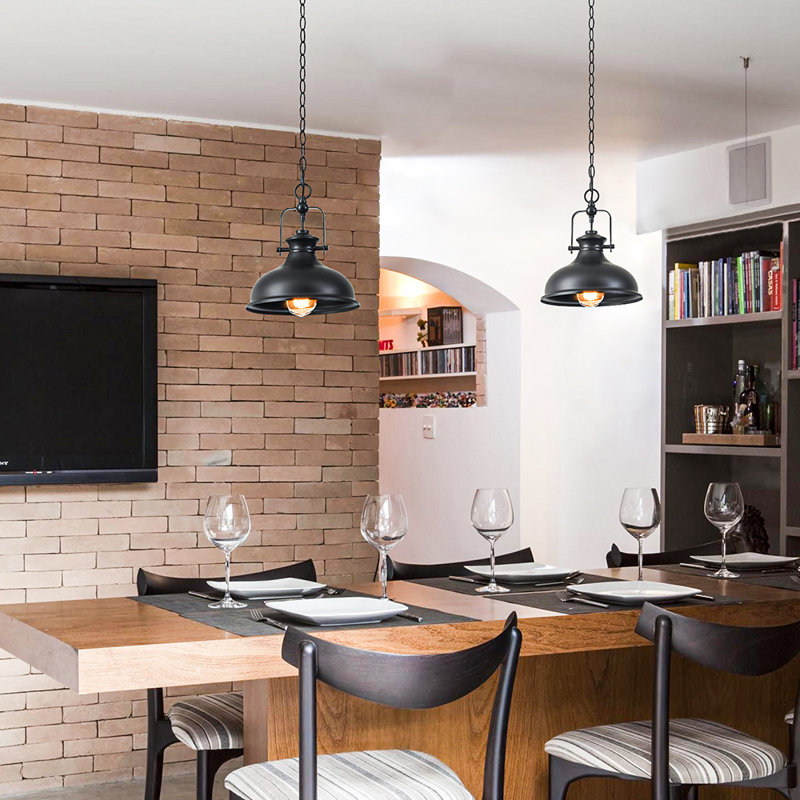 Williston Forge Waynetown 1 - Light Black Single Pendant & Reviews ...