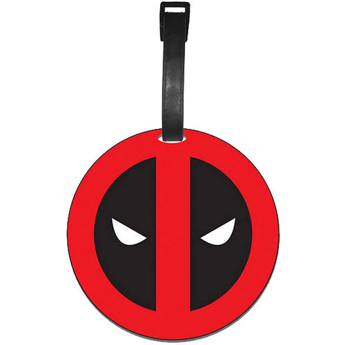 Silver Buffalo Marvel Deadpool Logo Luggage Tag And Suitcase Label ...