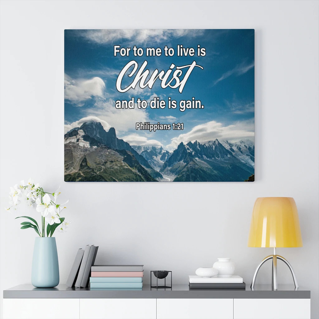 Trinx To Live Is Christ Philippians 1:21 Wall Art Christian Home Décor ...
