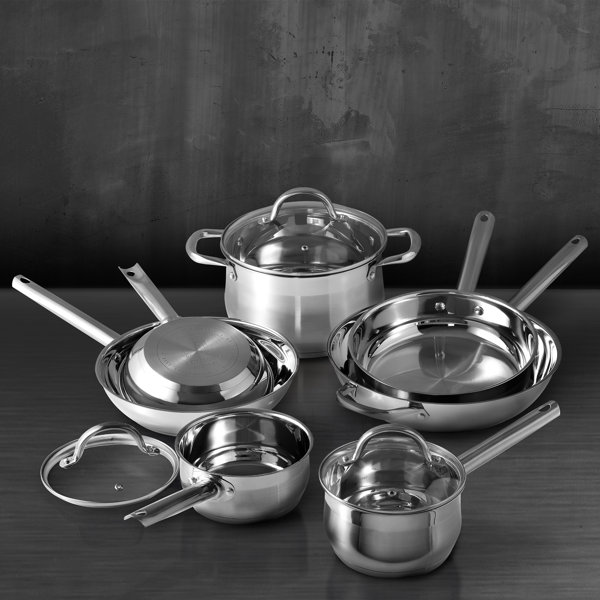 Bergner Gourmet by Bergner - 12 Pc Stainless Steel Pots and Pans ...