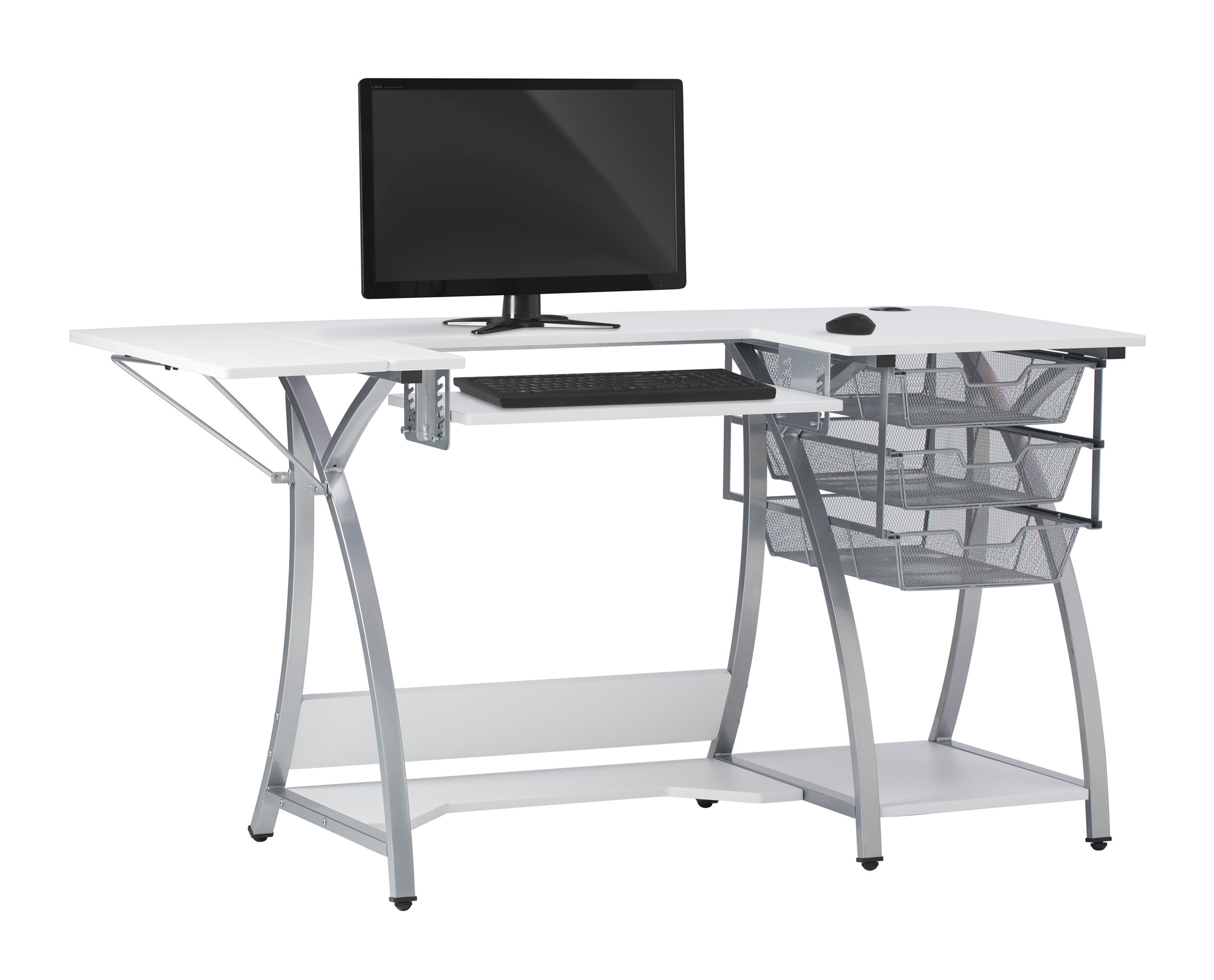 Sew Ready 56.75'' x 23.75'' Foldable Sewing Table with Sewing Machine ...