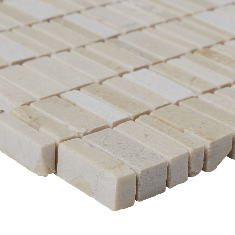Daltile Stone Mosaics 12" x 12" Natural Stone Field Tile in Crema ...