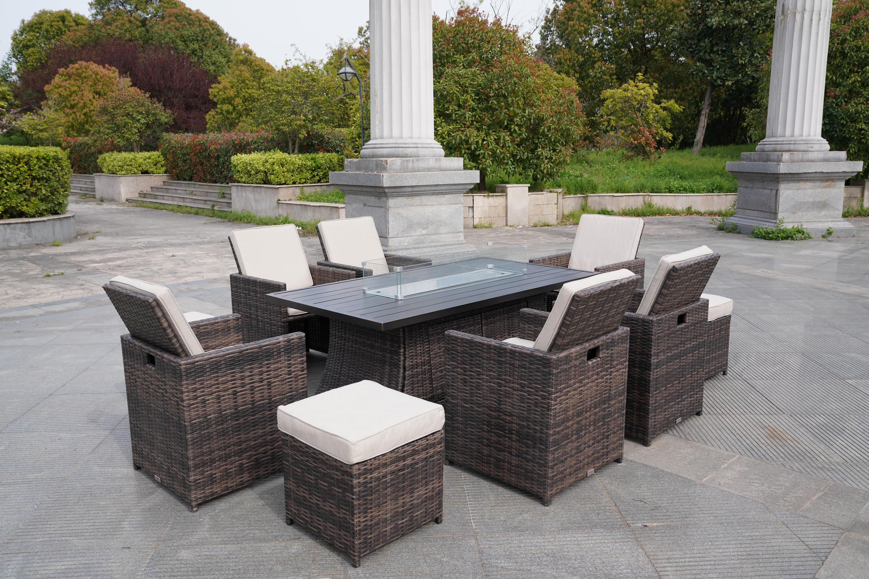 Latitude Run® Rectangular 10 - Person Outdoor Dining Set | Wayfair