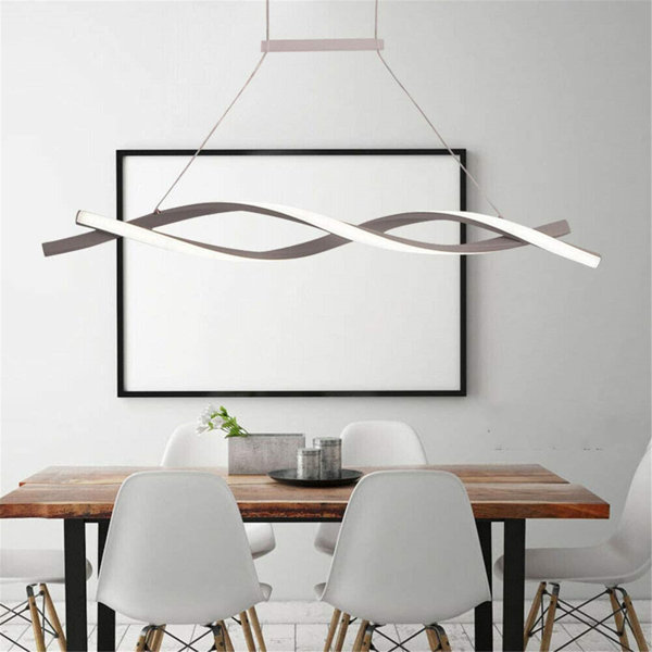 Orren Ellis Modern Wave Shape LED Pendant Light & Reviews | Wayfair