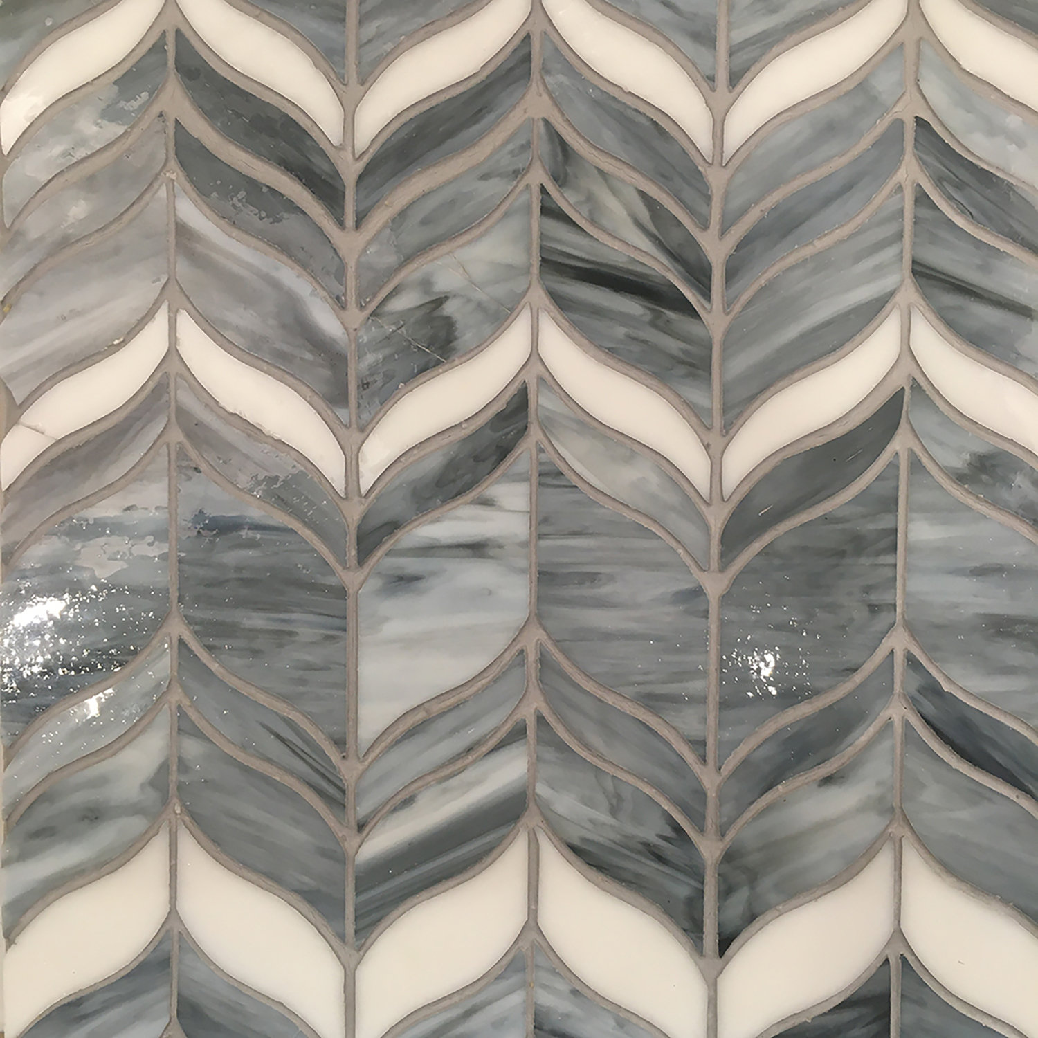 Medici & Co. Chevron 12" x 12" Glass Random Mosaic Wall Tile | Wayfair