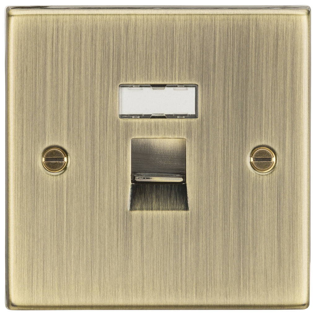 Knightsbridge RJ45 Network Outlet - Square Edge | Wayfair.co.uk