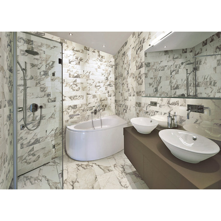 Stone & Tile Shoppe, Inc. Marble 12" x 24" Porcelain Marble Look Wall ...