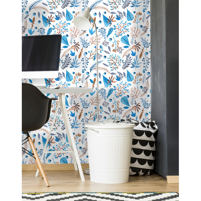 Wrought Studio Dorman Peel & Stick Floral Wallpaper | Wayfair