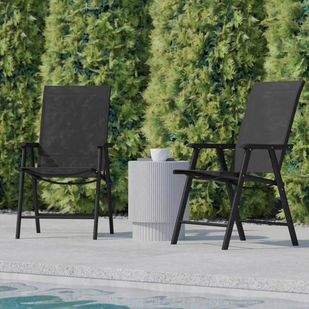 Latitude Run® Alpheus Metal Outdoor Side Table & Reviews | Wayfair