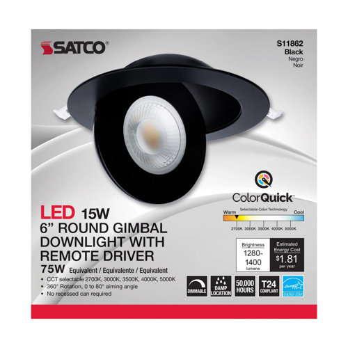 Satco Ultra Slim Selectable CCT New Construction IC LED Canless ...