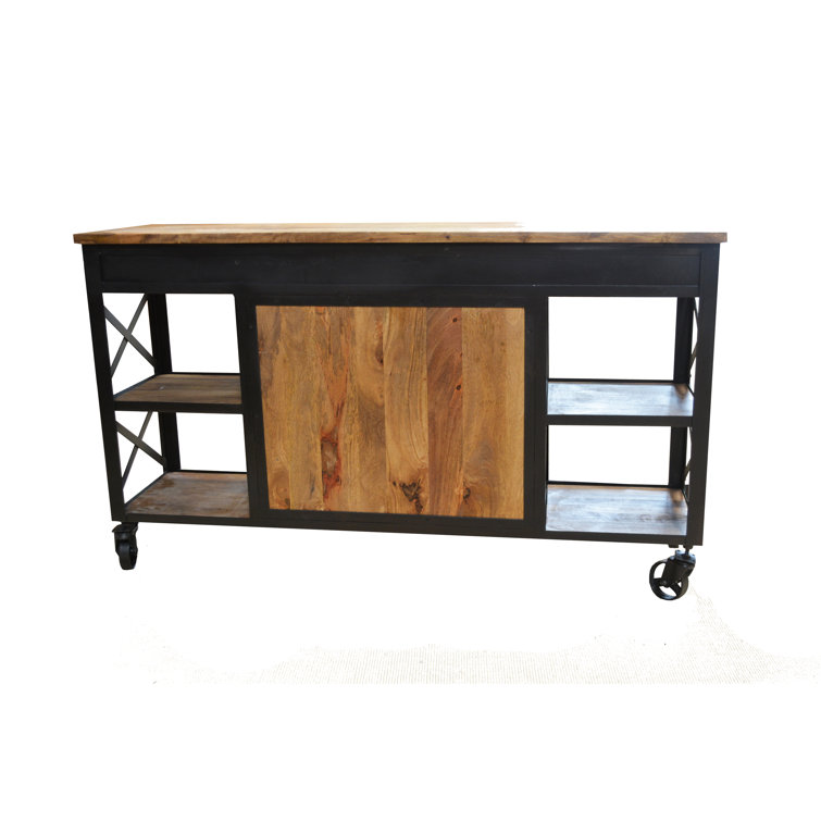 Williston Forge Greenbush 58'' Wide Mango Solid Wood Credenza | Wayfair