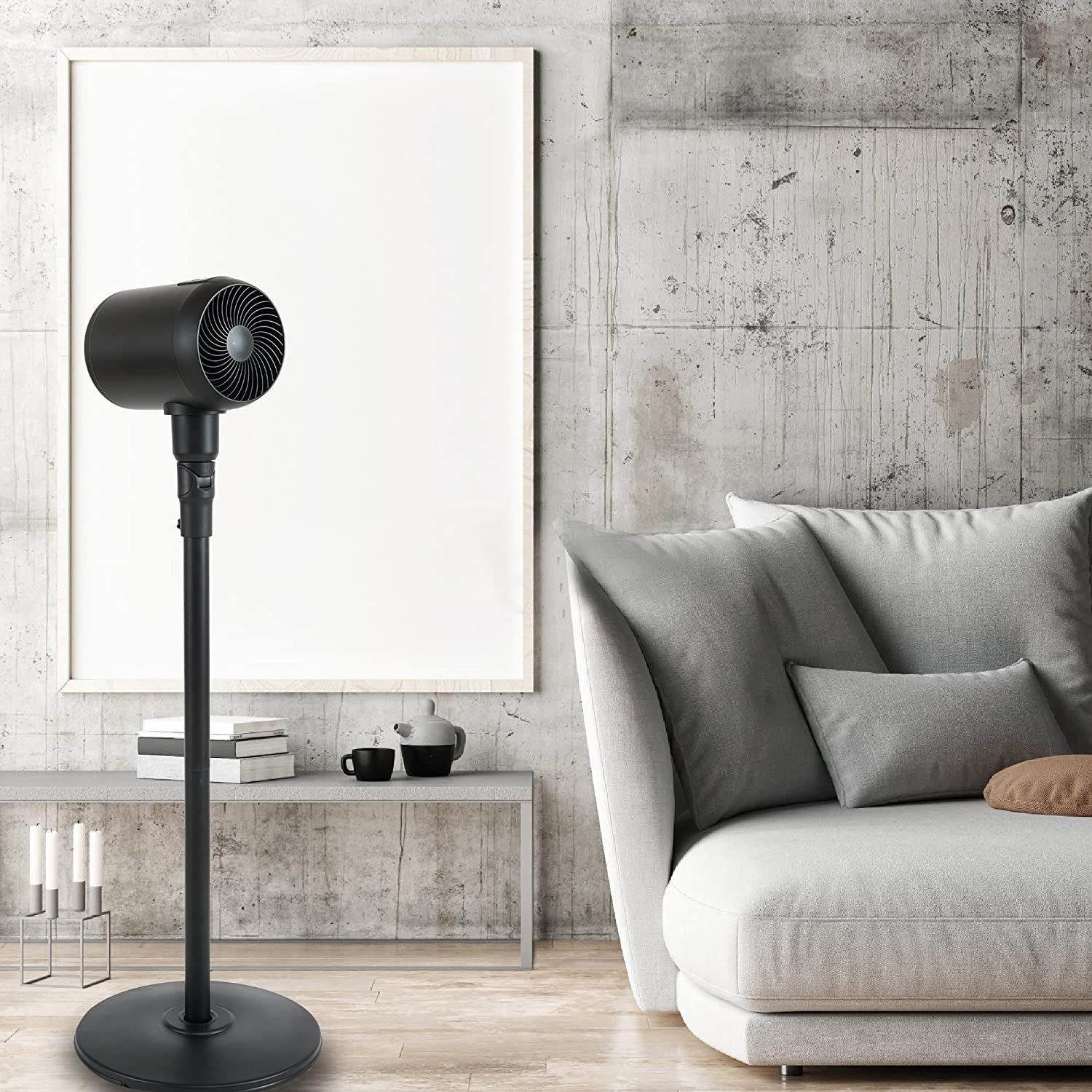 Simple Deluxe Metal Drum Jet Fan, Indoor And Outdoor Pedestal Fan, 6 ...