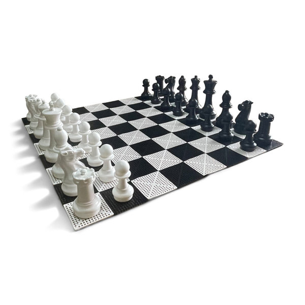 MegaChess 12 Inch Plastic Giant Chess Set with Commercial Grade Roll-up ...