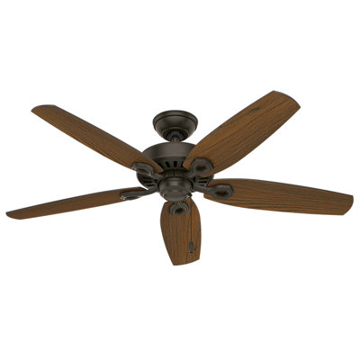 Hunter Fan 52" Builder Elite 5 - Blade Outdoor Standard Ceiling Fan ...
