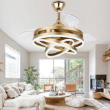 Wayfair | Silver Indoor Ceiling Fans You'll Love in 2023