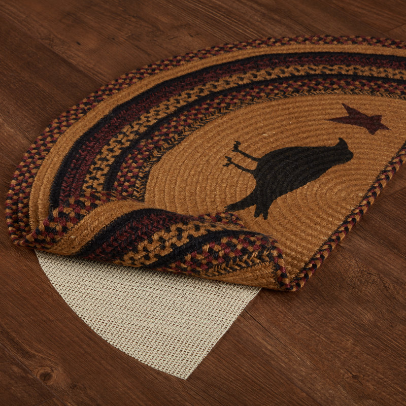 VHC Brands Heritage Farms Flatweave Mustard Tan/Raven Black/Burgundy ...