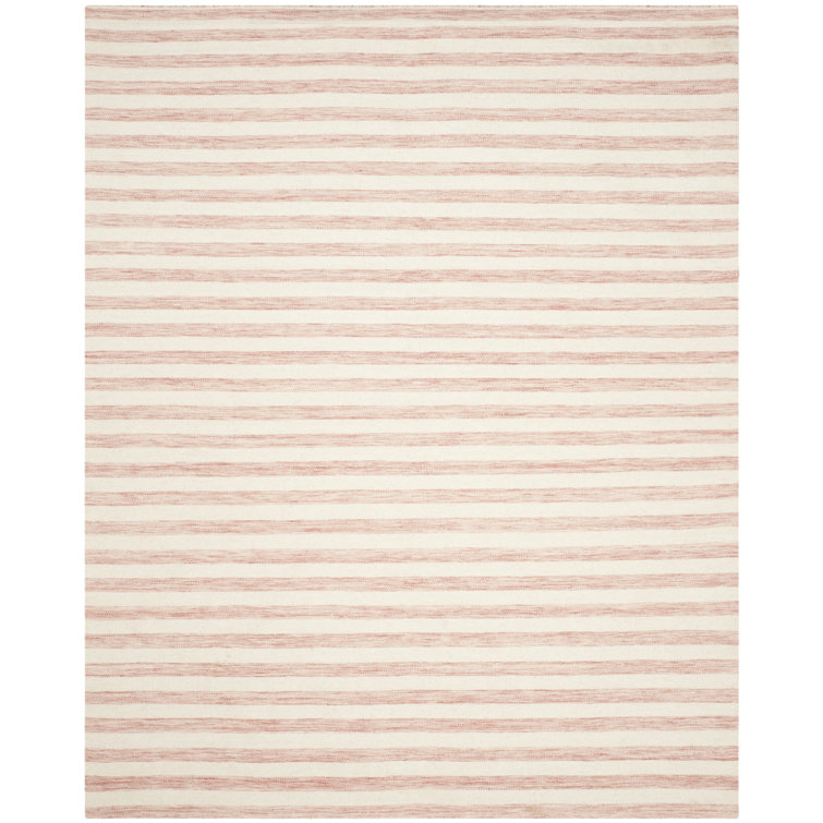 Bungalow Rose Emek Handwoven Flatweave Cotton Rust/Ivory Area Rug ...