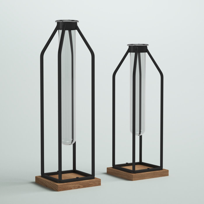 Three Posts™ Mahaney Metal Table Vase & Reviews | Wayfair