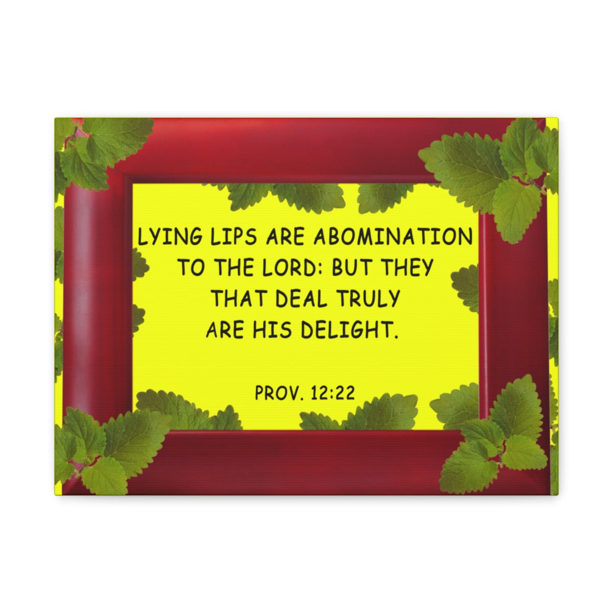 Trinx To The Lord Proverbs 12:22 - Wrapped Canvas Textual Art | Wayfair