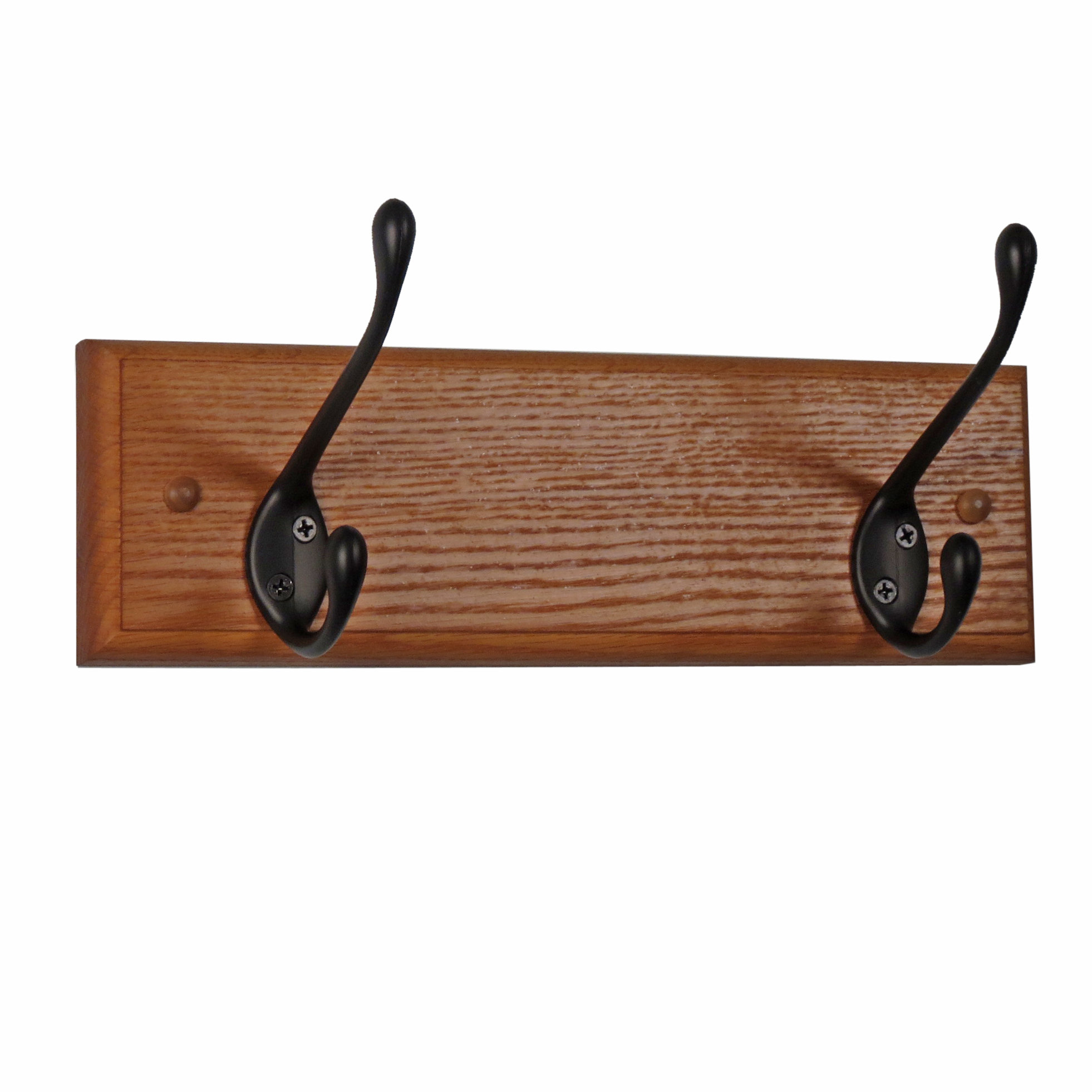 Charlton Home® Kymani 12'' Wide Solid Wood 2 - Hook Wall Mounted Coat ...
