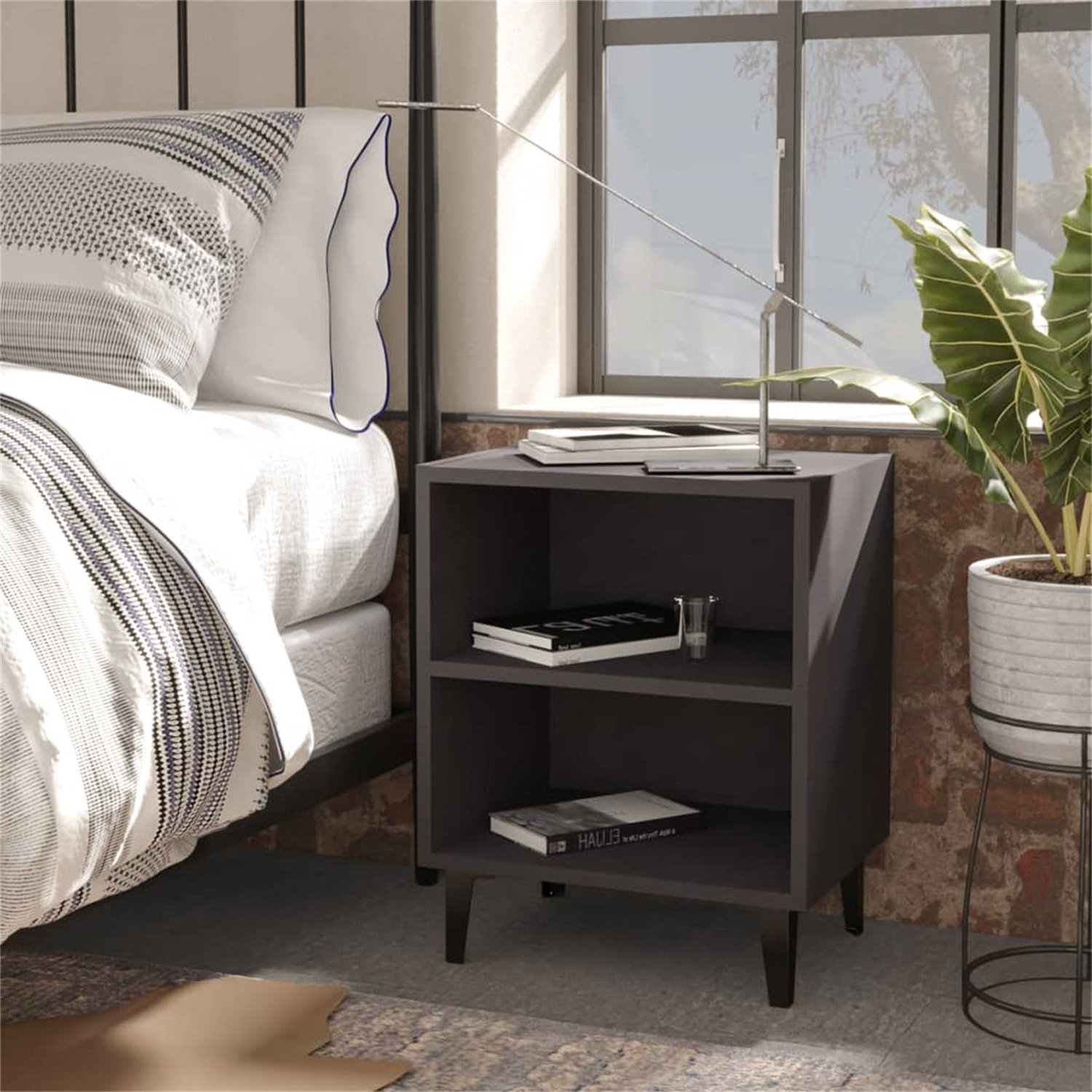 George Oliver Flack Manufactured Wood Bedside Table | Wayfair.co.uk