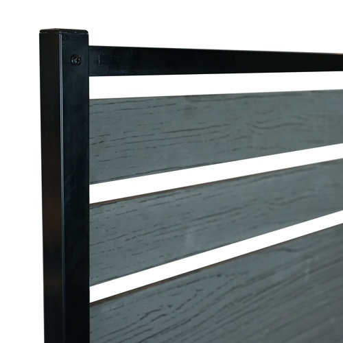 Enclo 4 ft. H x 3.3 ft. W Vienna Woodtek Vinyl Charcoal Color Privacy ...