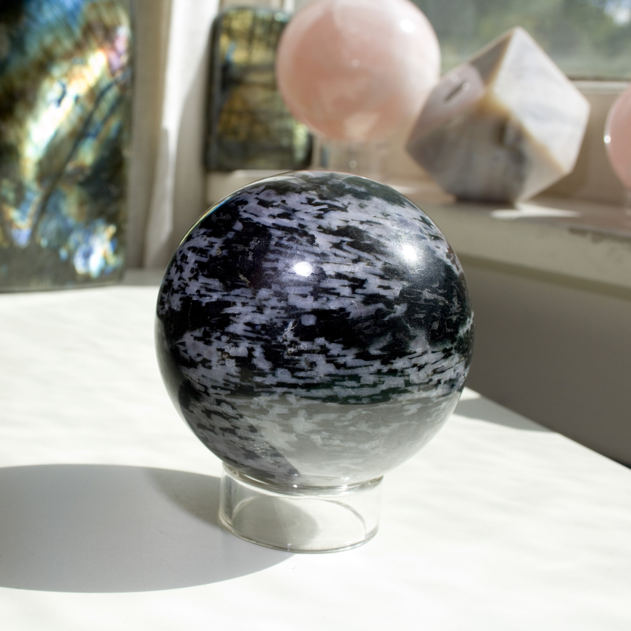Dakota Fields Arene Large Indigo Gabbro Sphere | Wayfair