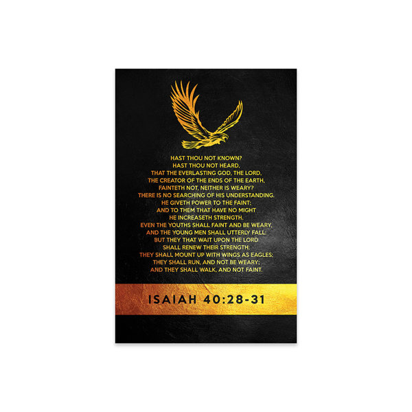Trinx Isaiah 40:28-31 Bible Verse by - Unframed Graphic Art | Wayfair