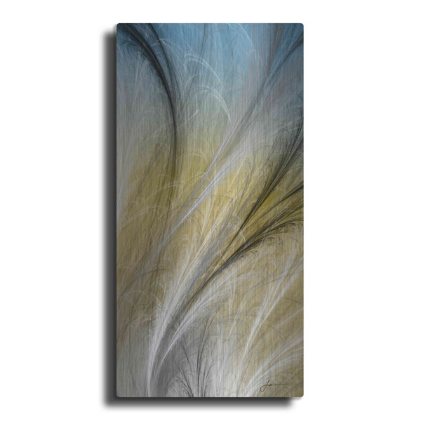 Ivy Bronx Fountain Grass IV by - Unframed Graphic Art on Metal | Wayfair