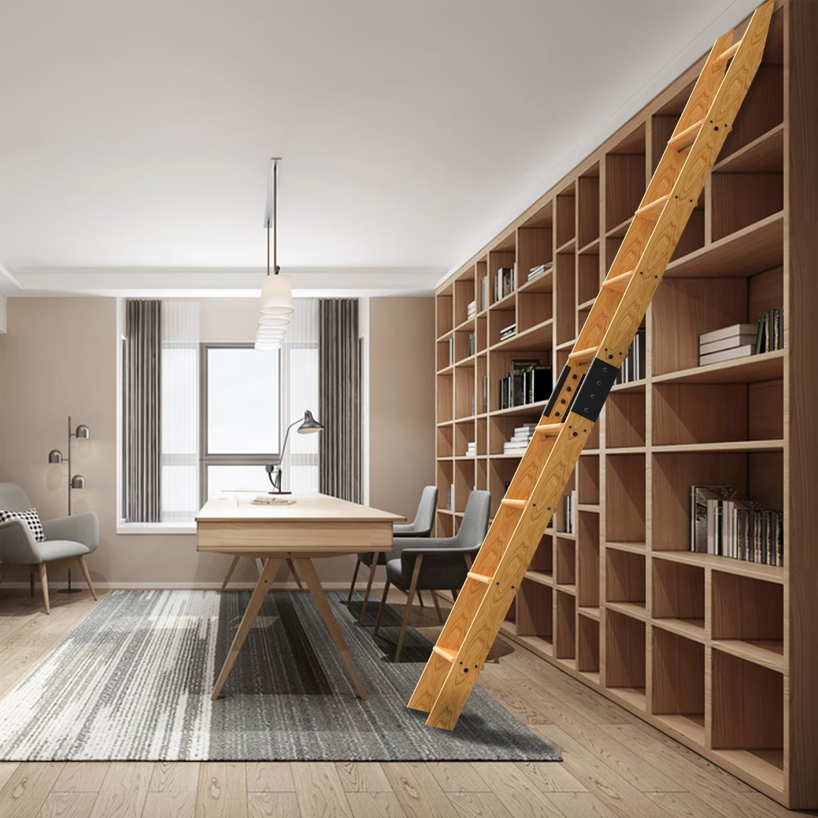 Loon Peak® Dekara 8' Wood Step Ladder | Wayfair