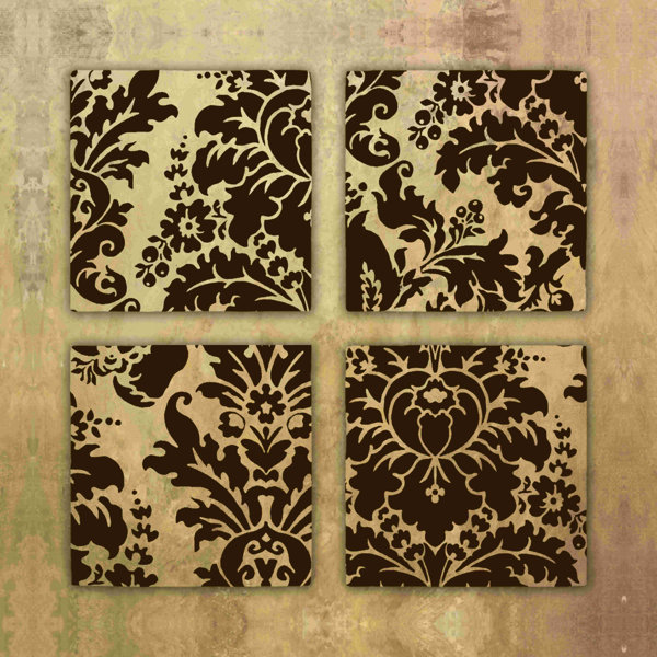 Charlton Home® Damask - Wrapped Canvas Graphic Art | Wayfair