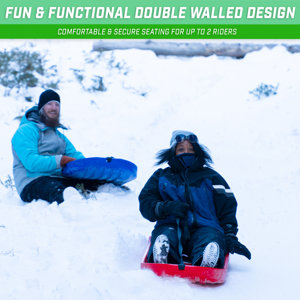 Gosports 2-Person Premium Snow Sled With Double Walled Construction ...