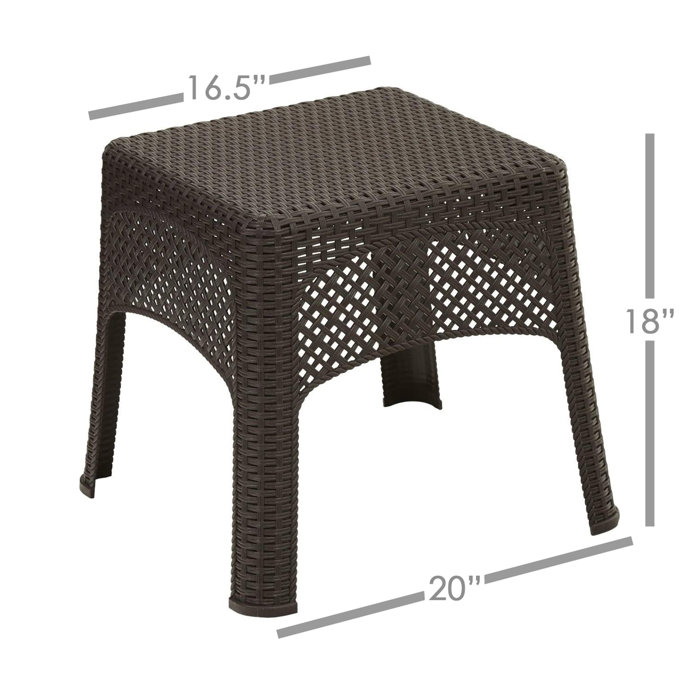 Adams Resin Outdoor Side Table | Wayfair