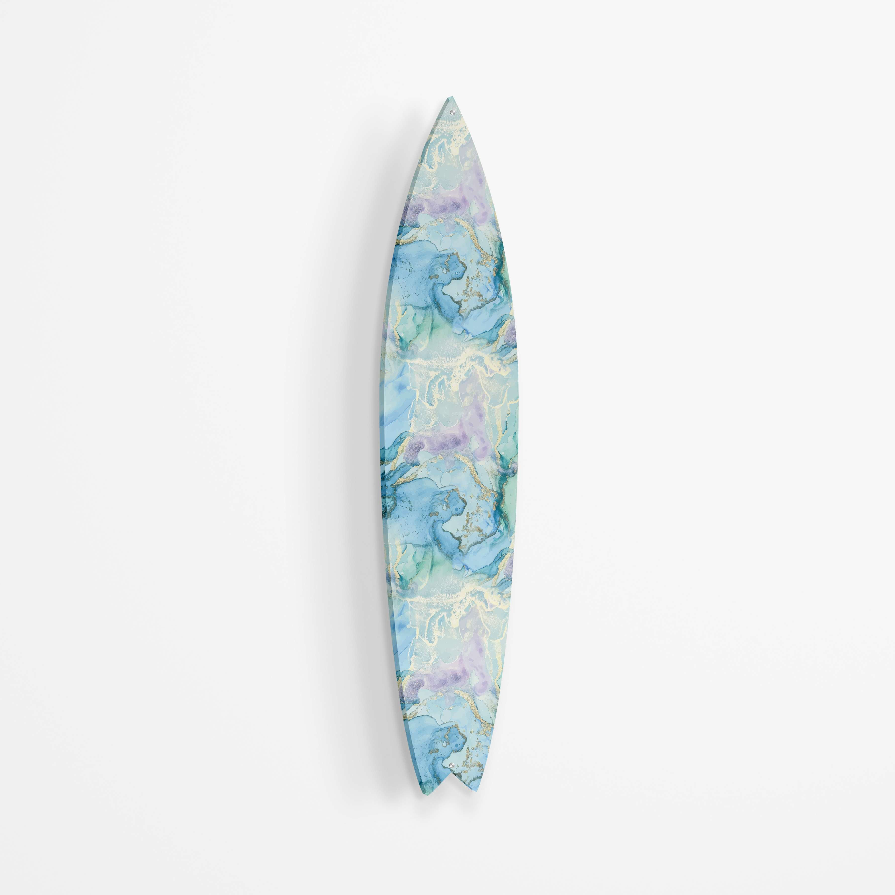 UniQstiQ Abstract Marble Surfboard - Unframed Bold Art | Wayfair