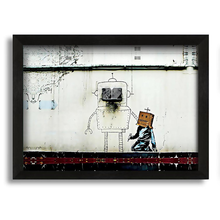 Maturi Box Head Robot - Picture Frame Painting on Canvas | Wayfair.co.uk