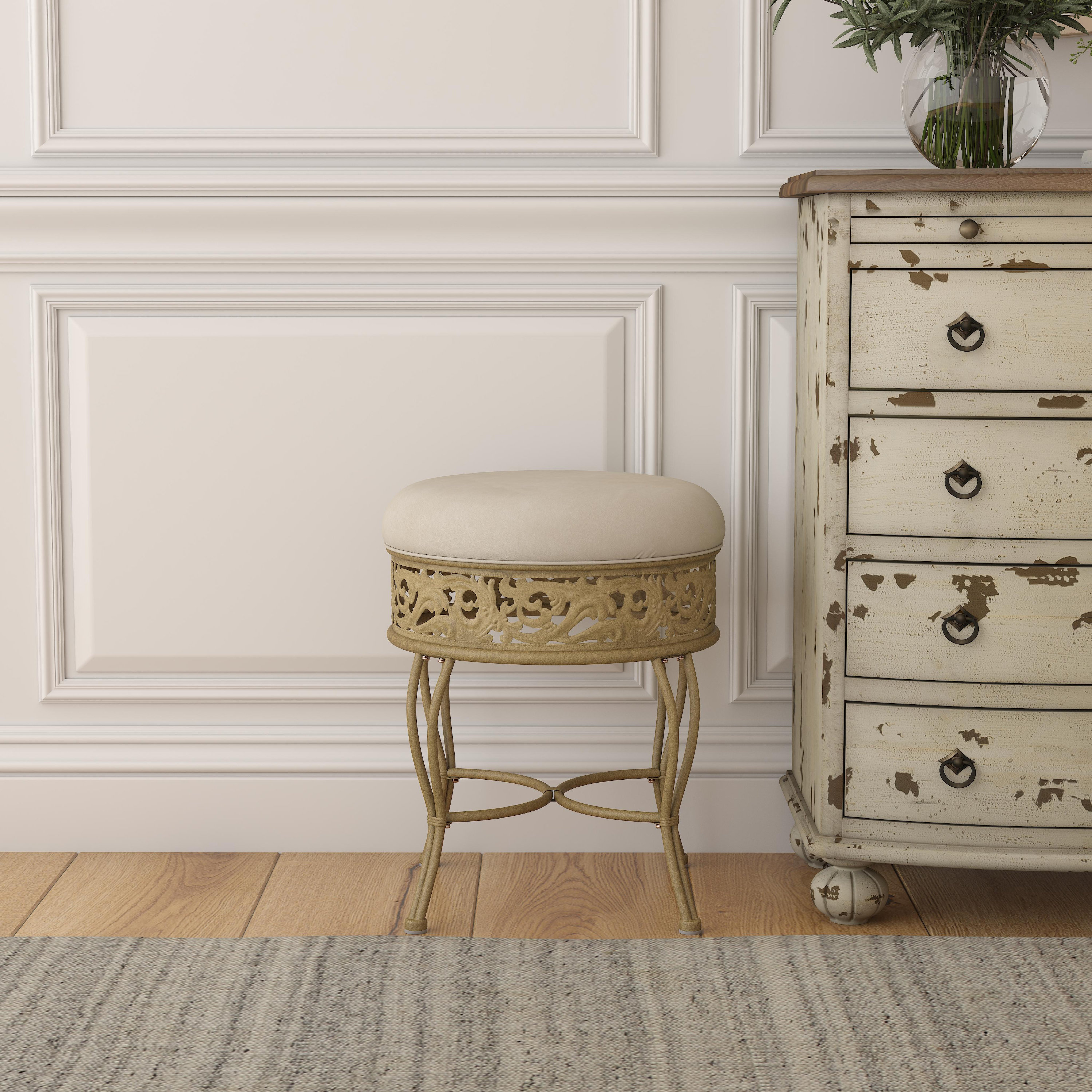 Astoria Grand Kaye Metal Accent Stool & Reviews | Wayfair