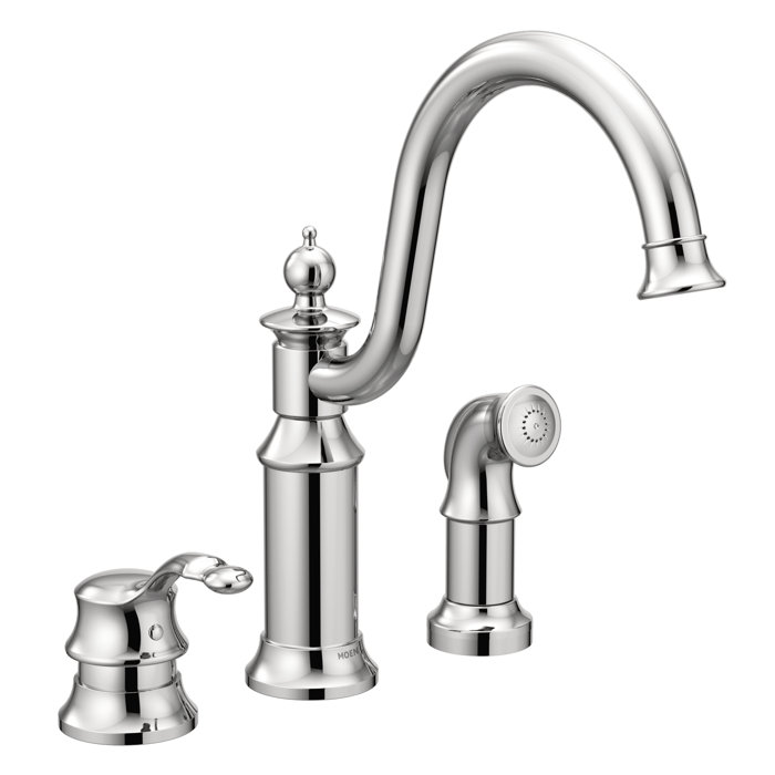 S711ORB,CSL Moen Waterhill Single Handle Kitchen Faucet with Side Spray ...