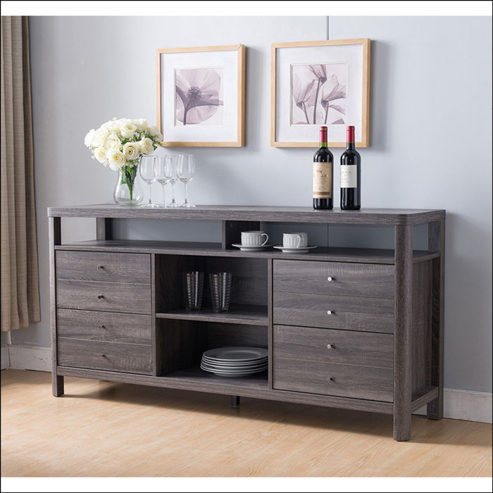 Ebern Designs Ahmaya 60'' Wide 4 Drawer Buffet Table & Reviews | Wayfair