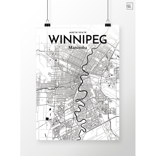 OurPoster.com Winnipeg City Map - Panoramic Graphic Art - Wayfair Canada