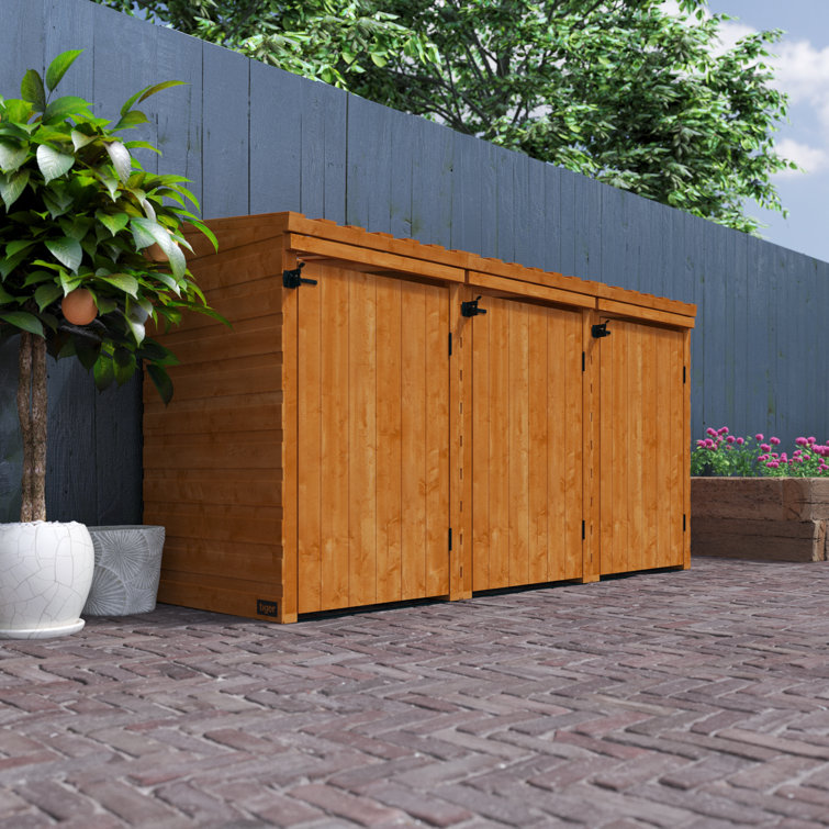 Tiger Sheds Tiger Wooden Triple Bin Store | Wayfair.co.uk