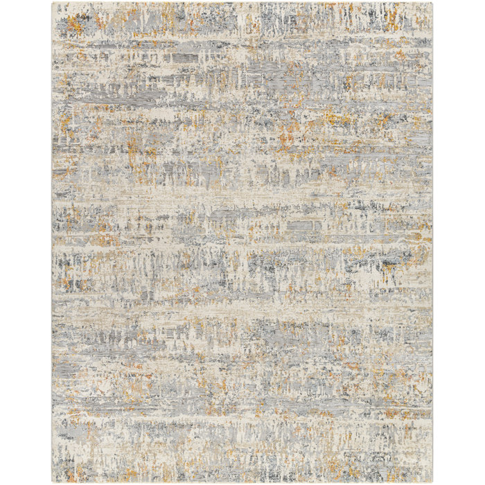 17 Stories Machine Woven / Power Loomed Gray/Brown/Blue Rug | Wayfair
