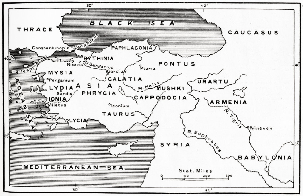 Trinx Posterazzi Map Of Asia Minor Circa 2Nd Century Bc. From ...