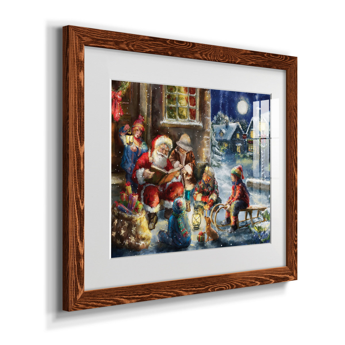 The Holiday Aisle® Story Time Santa - Picture Frame Print | Wayfair
