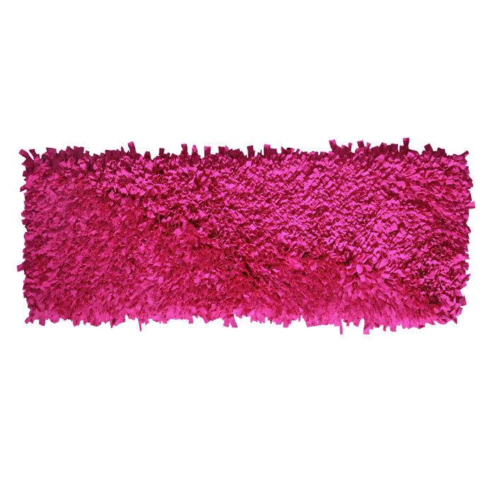 Ebern Designs Rosebank Handmade Hand-Knotted Hot Pink Rug & Reviews ...