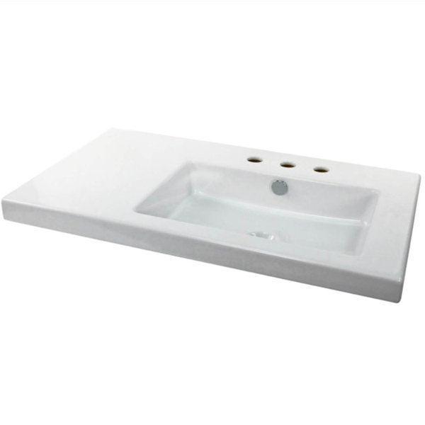 Ceramica Tecla Condal Glossy White Ceramic Rectangular Wall Mount ...