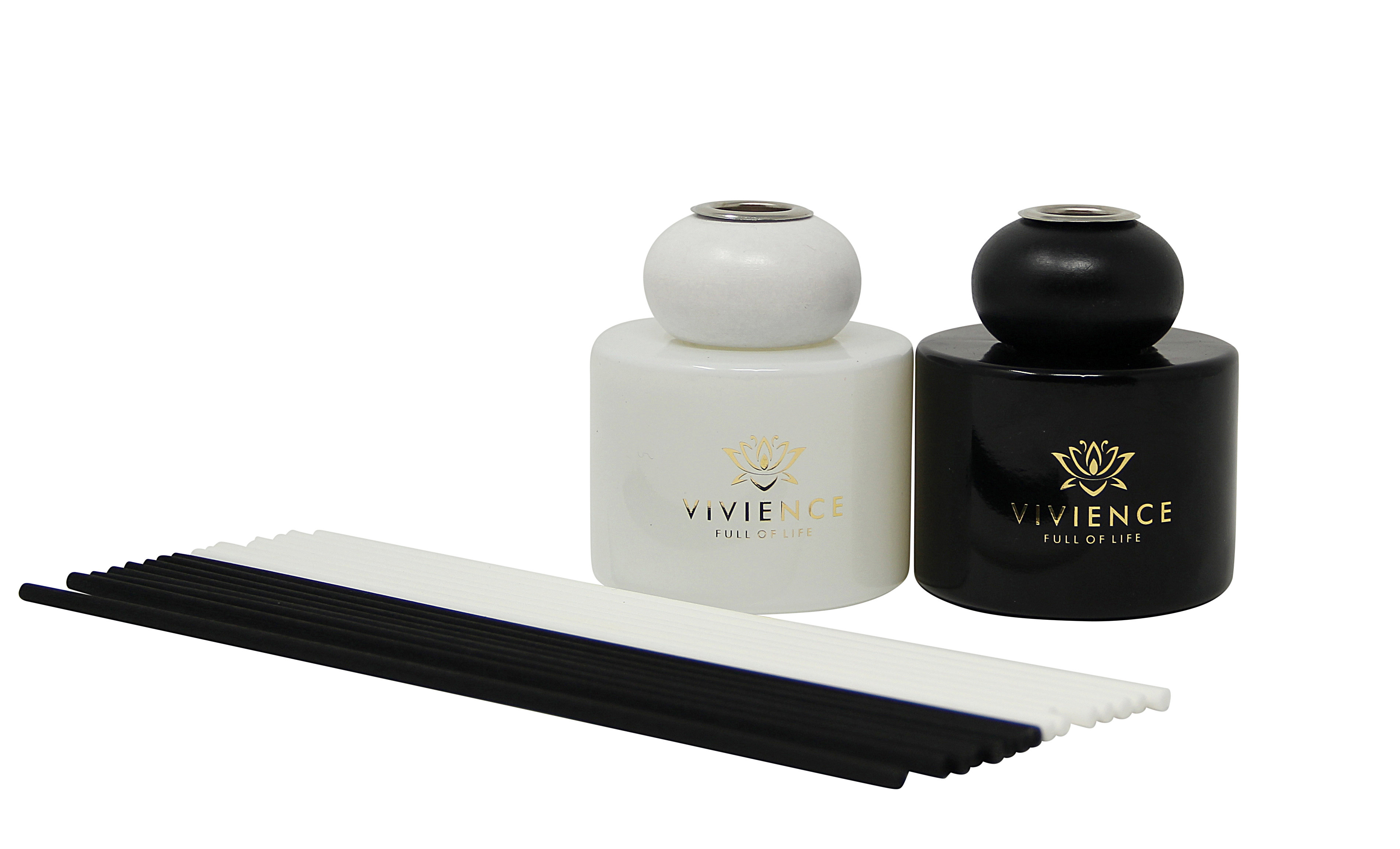 Vivience Set Of 2 Diffusers - Black, White | Wayfair