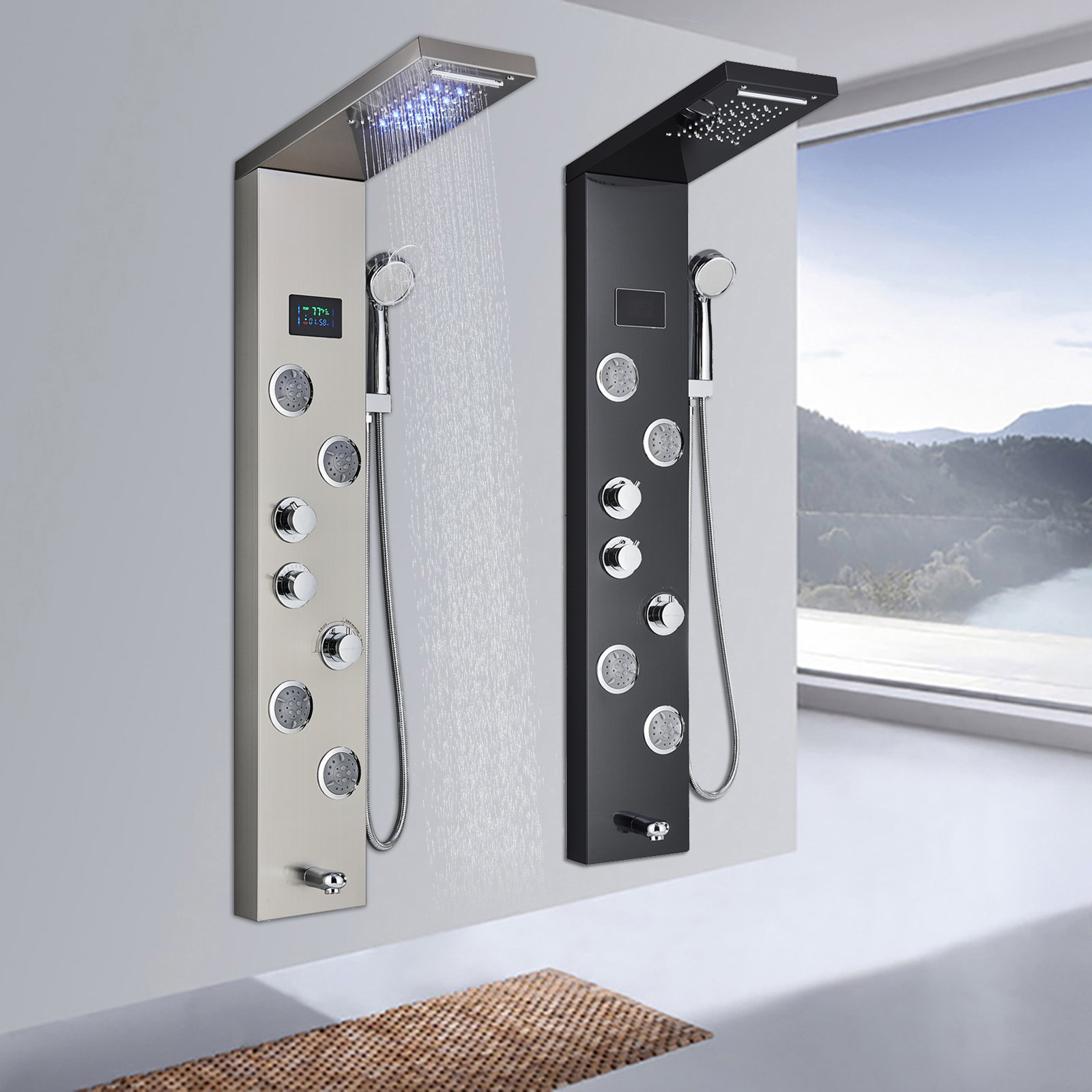 AlenArtWater 44.48'' Shower Panel with Fixed Shower Head | Wayfair