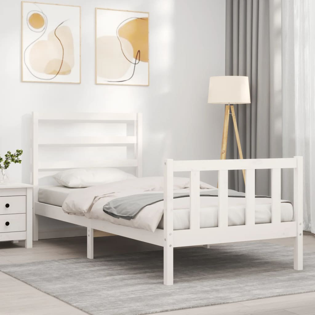 Marlow Home Co. Aileu European Single (90 X 200cm) Solid Wood Bed ...