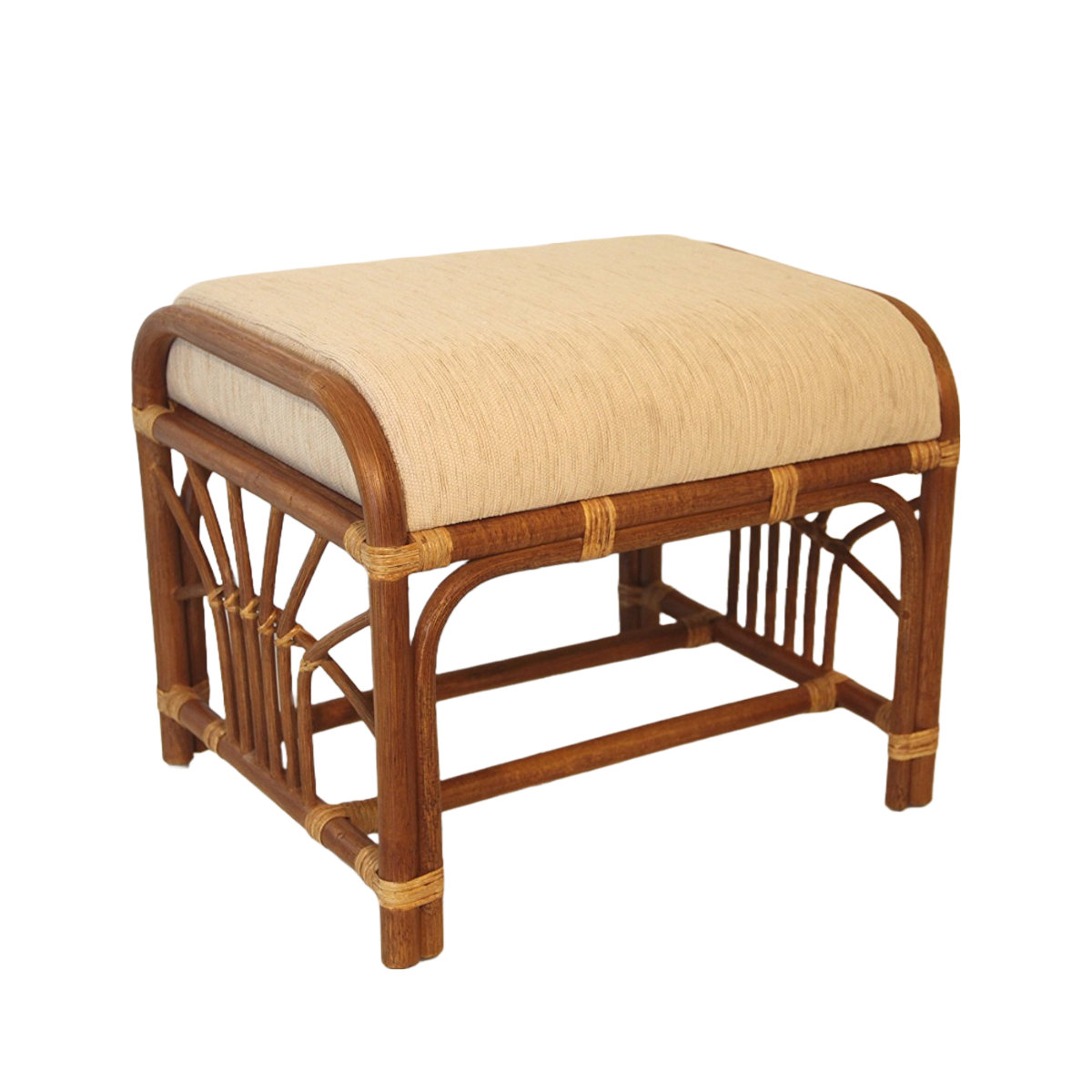 Bay Isle Home Eukleides Rattan Ottoman | Wayfair